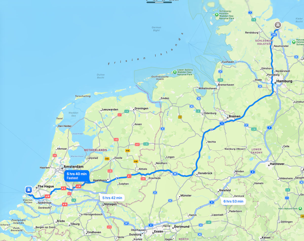 Day 15: Kiel (Germany) –> Hook of Holland (Netherlands)